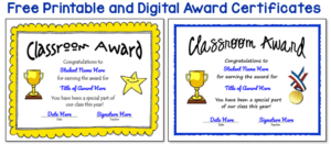 Classroom Awards Make Students Feel Special!
