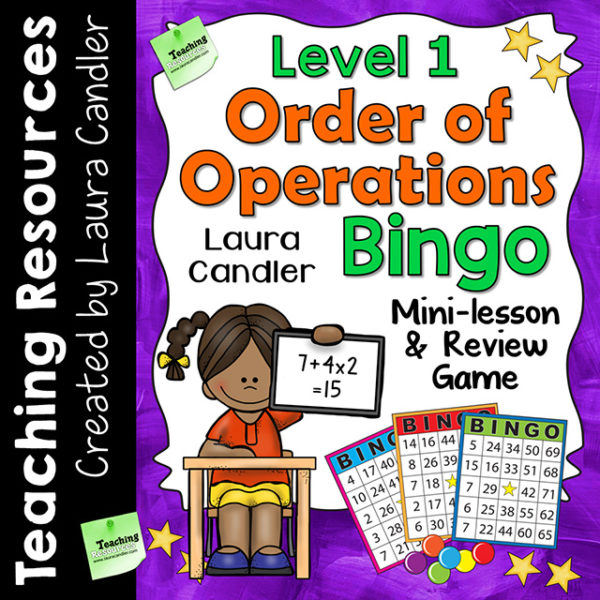 Order of Operations Bingo Level 1 | Laura Candler