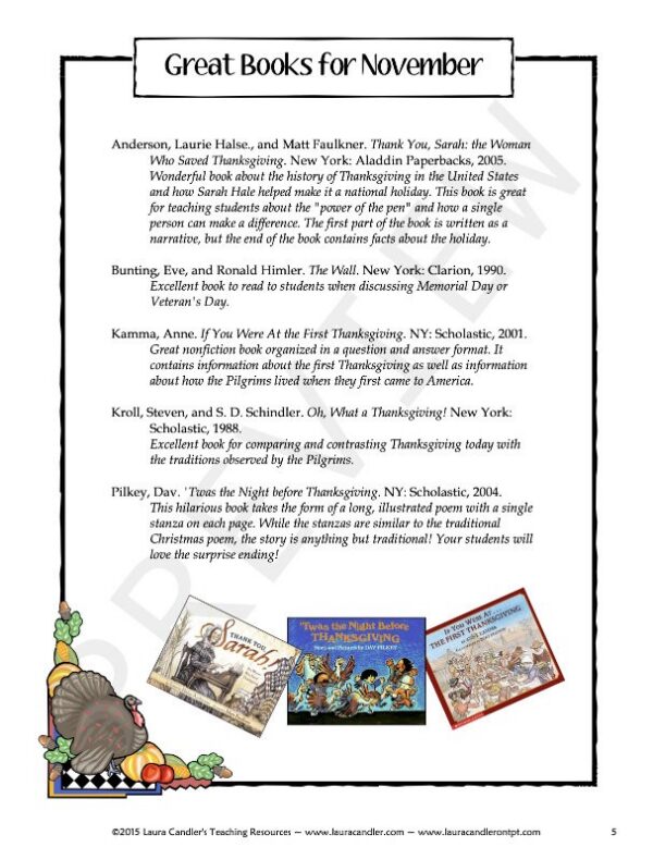 November Teaching Resources