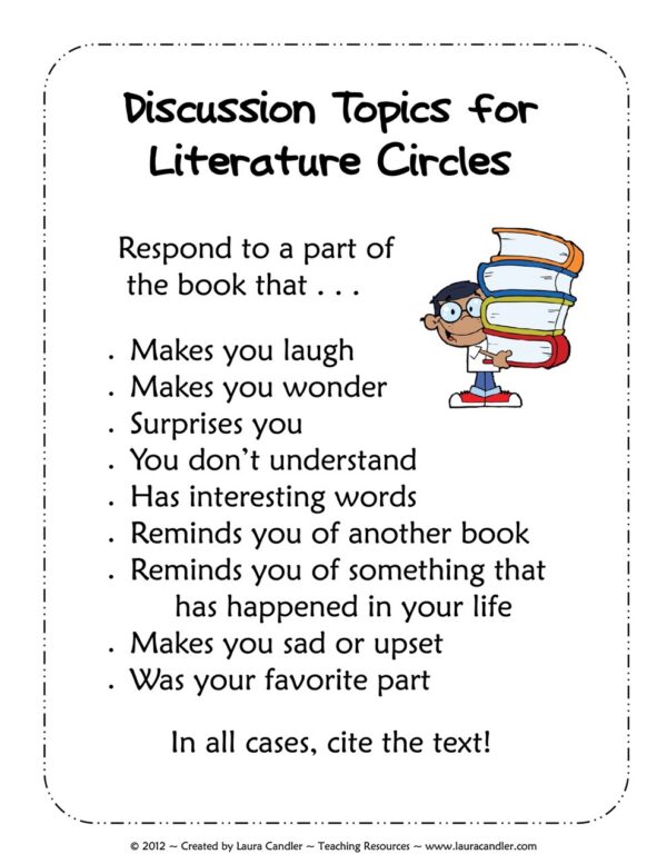 Free Printables for Literature Circles